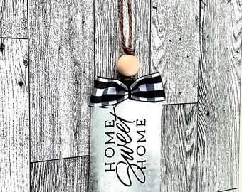 Farmhouse Galvanized Metal Ornaments - Etsy