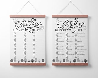 Editable Fall Bucket List / Printable Bucket List/ Autumn - Etsy