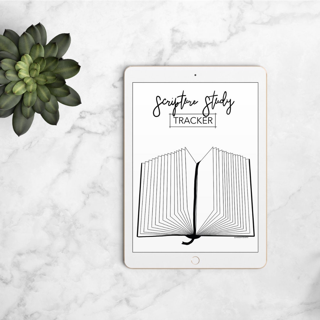 Scripture Bible Study Tracker Printable Habit Tracker for Bible Reading ...