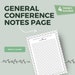 General Conference Packet 2023 General Conference Note Taking Printable ...
