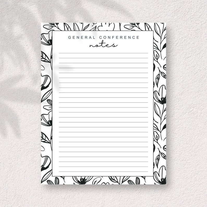 General Conference Packet 2023 General Conference Note Taking Printable ...