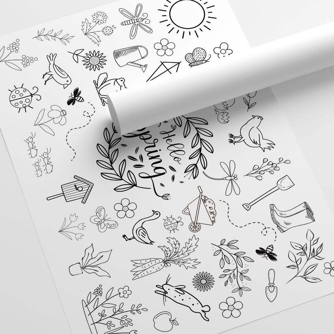 Easter Coloring! Oversized Coloring Poster for Easter Spring General ...