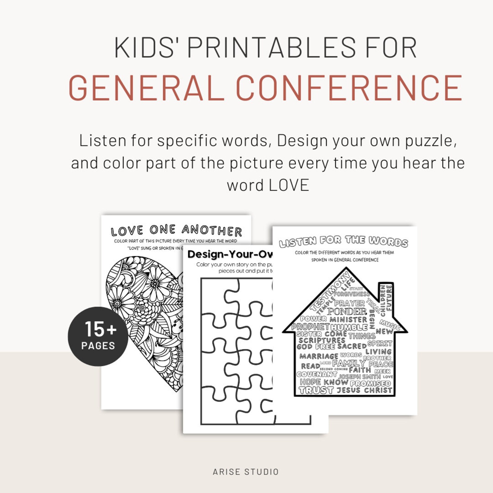 GENERAL CONFERENCE Packet: LDS General Conference for Kids! Use as a ...