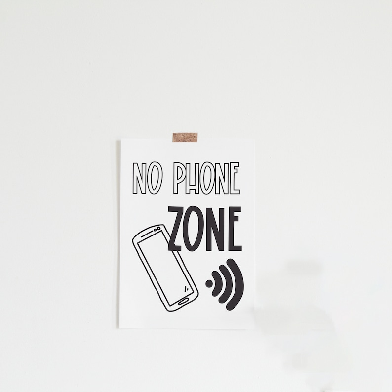 No Phone Zone Printable - Etsy