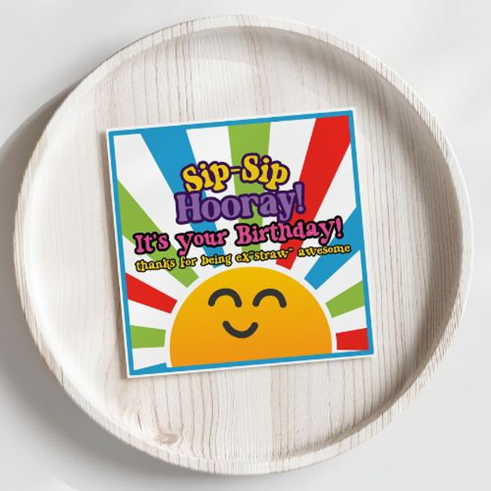 LDS Primary Gifts Sip Sip Hooray Birthday Tag Baptism Gift for Primary ...