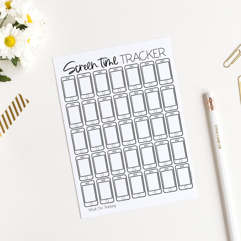 Screen Time Tracker Printable - Etsy