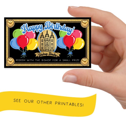 LDS Primary Birthday Gift Tag: Sip Sip Hooray (instant Download) - Etsy
