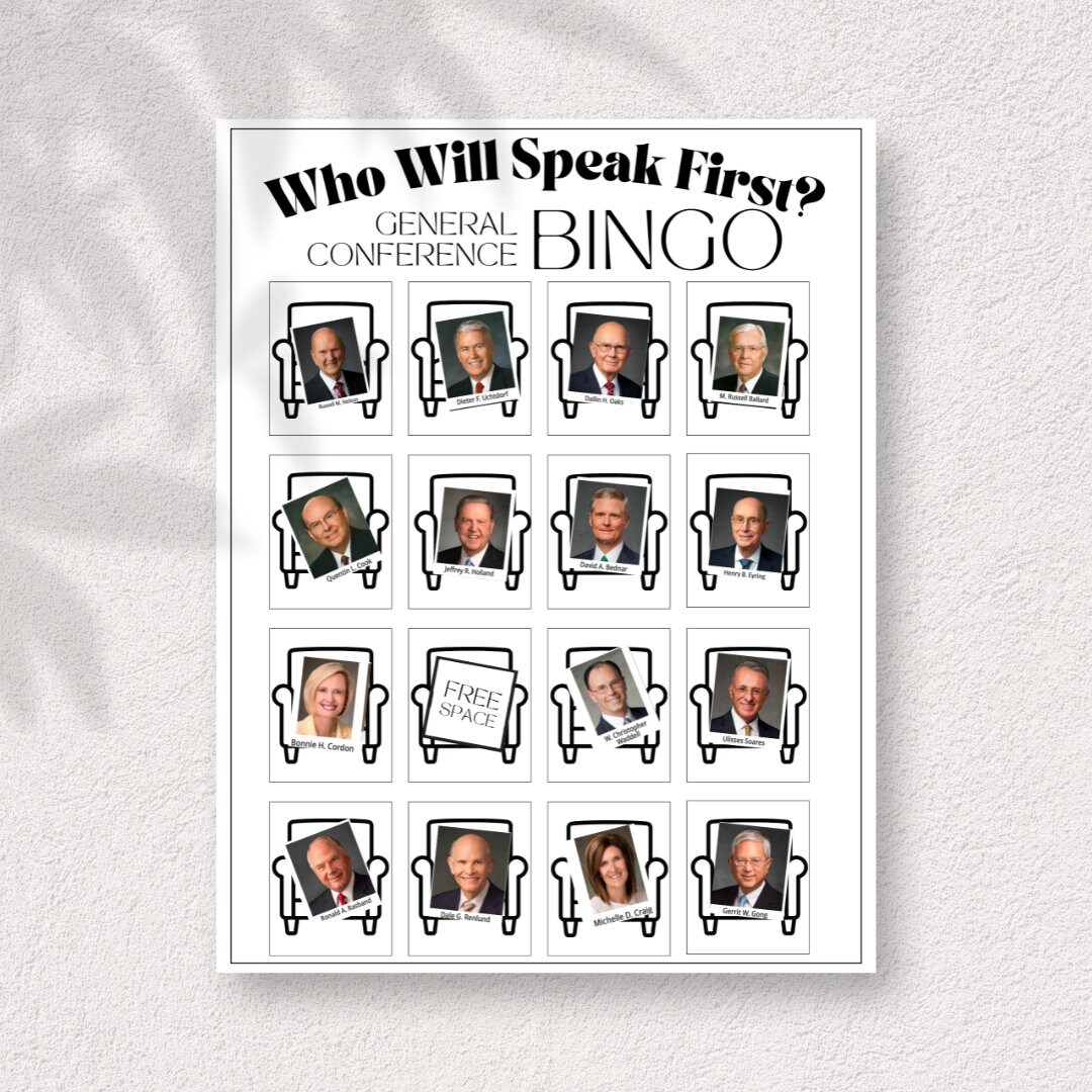 2024 General Conference Bingo Printable Activities | LDS GENERAL ...