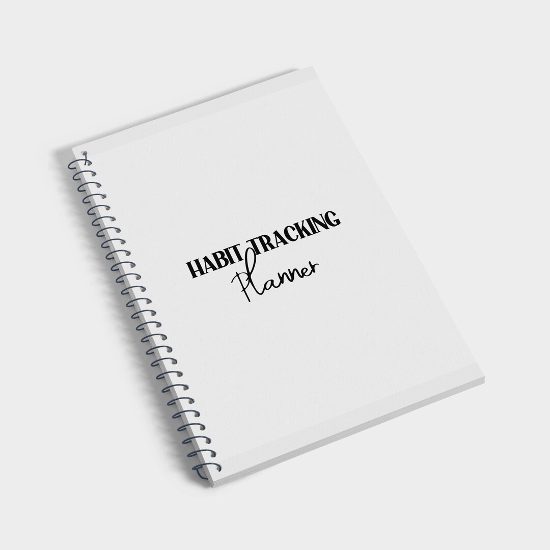 Habit Tracking Printable Journal Cover - Etsy