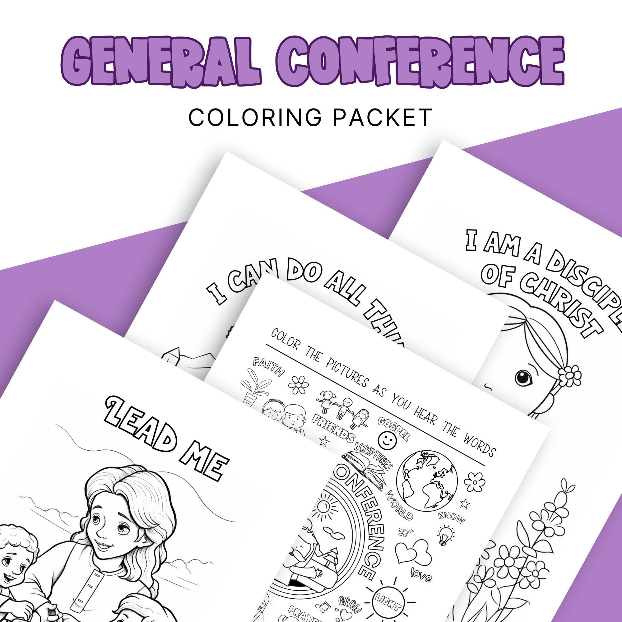 General Conference Coloring Printables, Bingo, and Kids Coloring ...