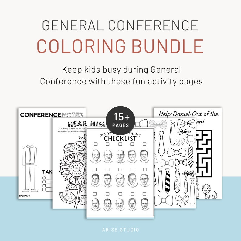 GENERAL CONFERENCE Packet: LDS General Conference for Kids! Use as a ...