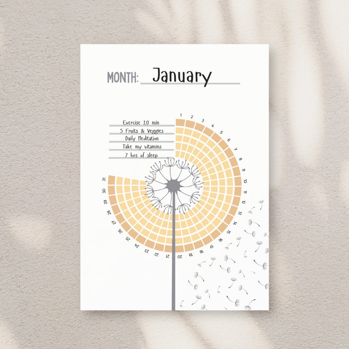 Monthly Habit Tracker Printable or Digital Habit Tracker 2023 Goal ...