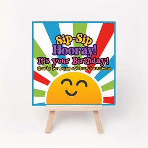 LDS Primary Birthday Gift Tag: Sip Sip Hooray (instant Download) - Etsy