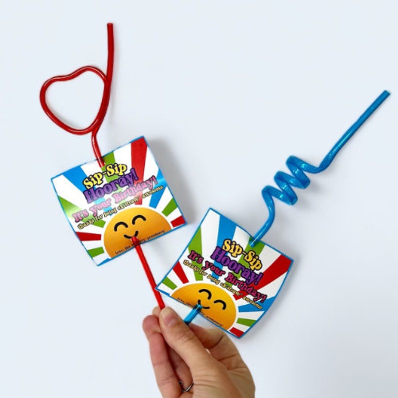 LDS Primary Gifts Sip Sip Hooray Birthday Tag Baptism Gift for Primary ...