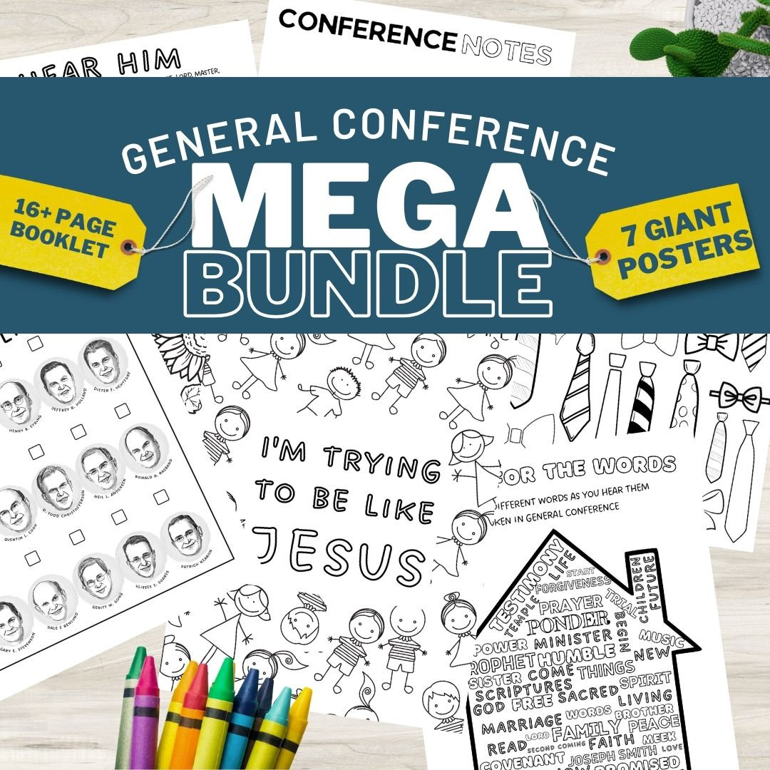 LDS General Conference Packet Coloring Bundle for Kids! April October ...