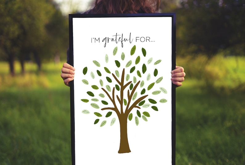 Oversized Thankful Tree (gratitude Tree) Print - Etsy