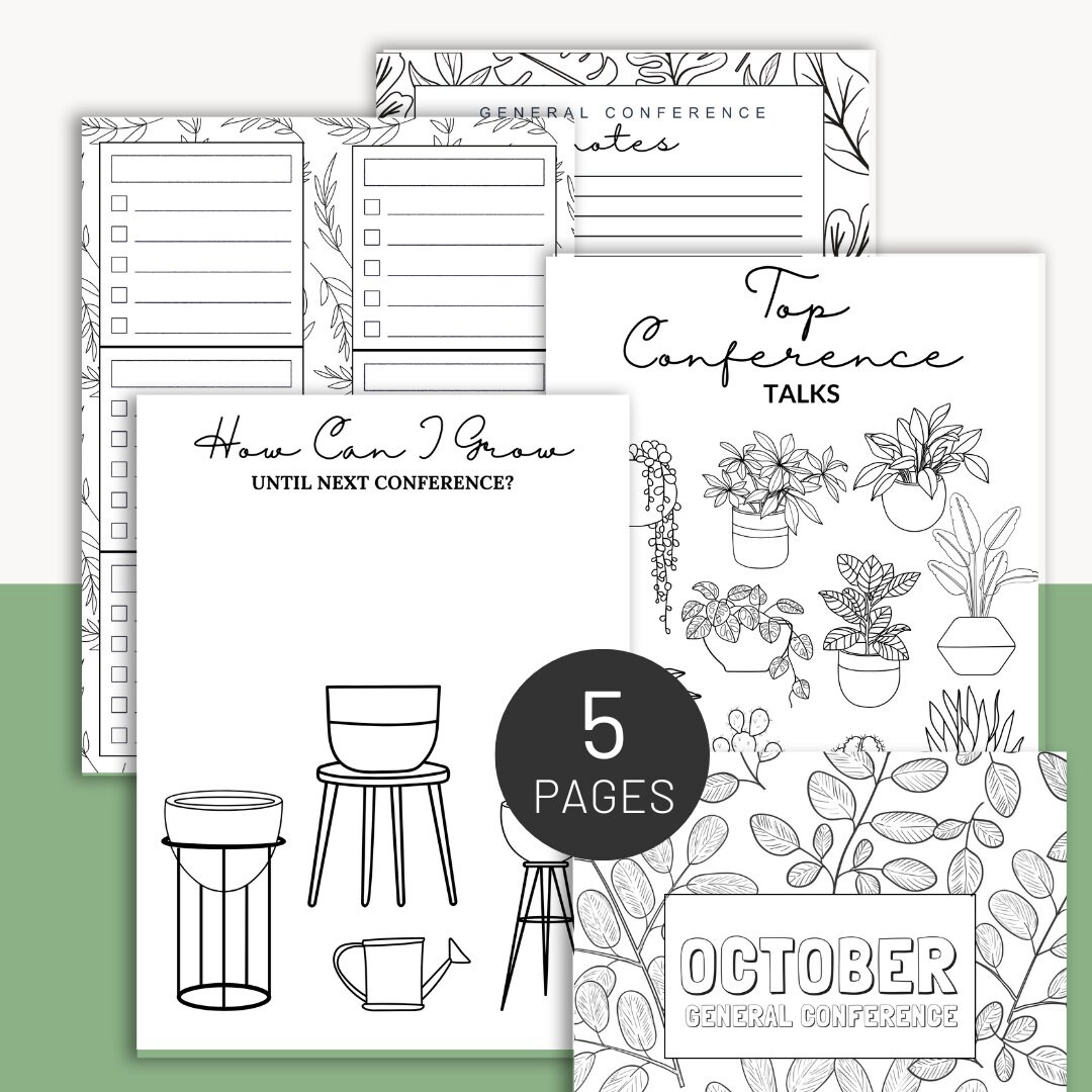 General Conference Packet for LDS GENERAL CONFERENCE Note Taking and ...