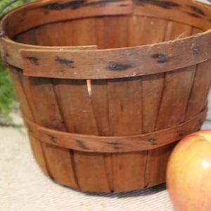 Antique Apple Basket With Handle With Makers Mark Bushel / Farmhouse ...