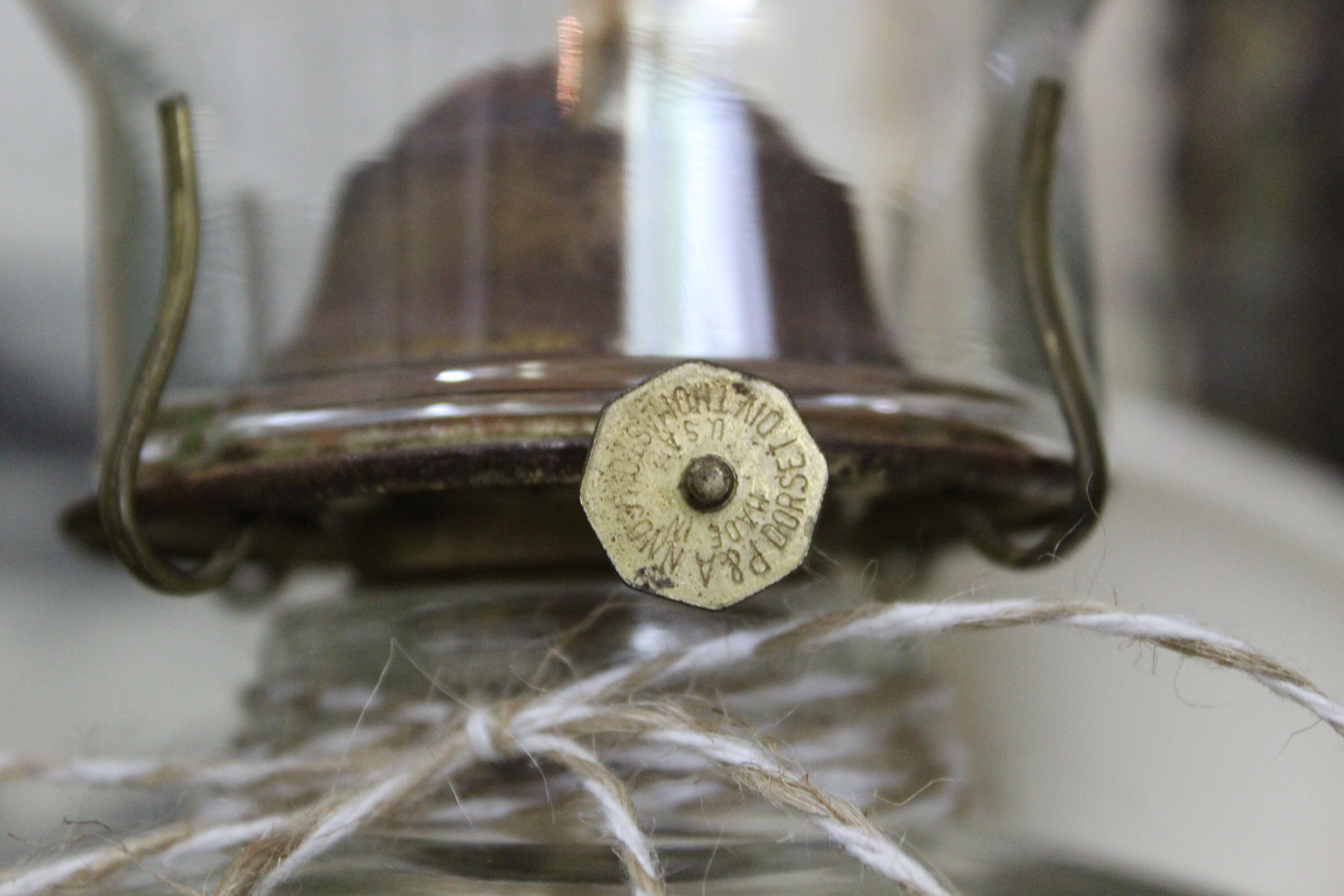 Antique LARGE P&A Mfg. Co. Thomaston, CT Clear Glass Oil Lamp With ...