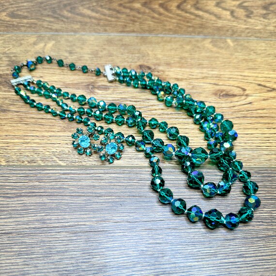 Vintage teal jewelry - Gem