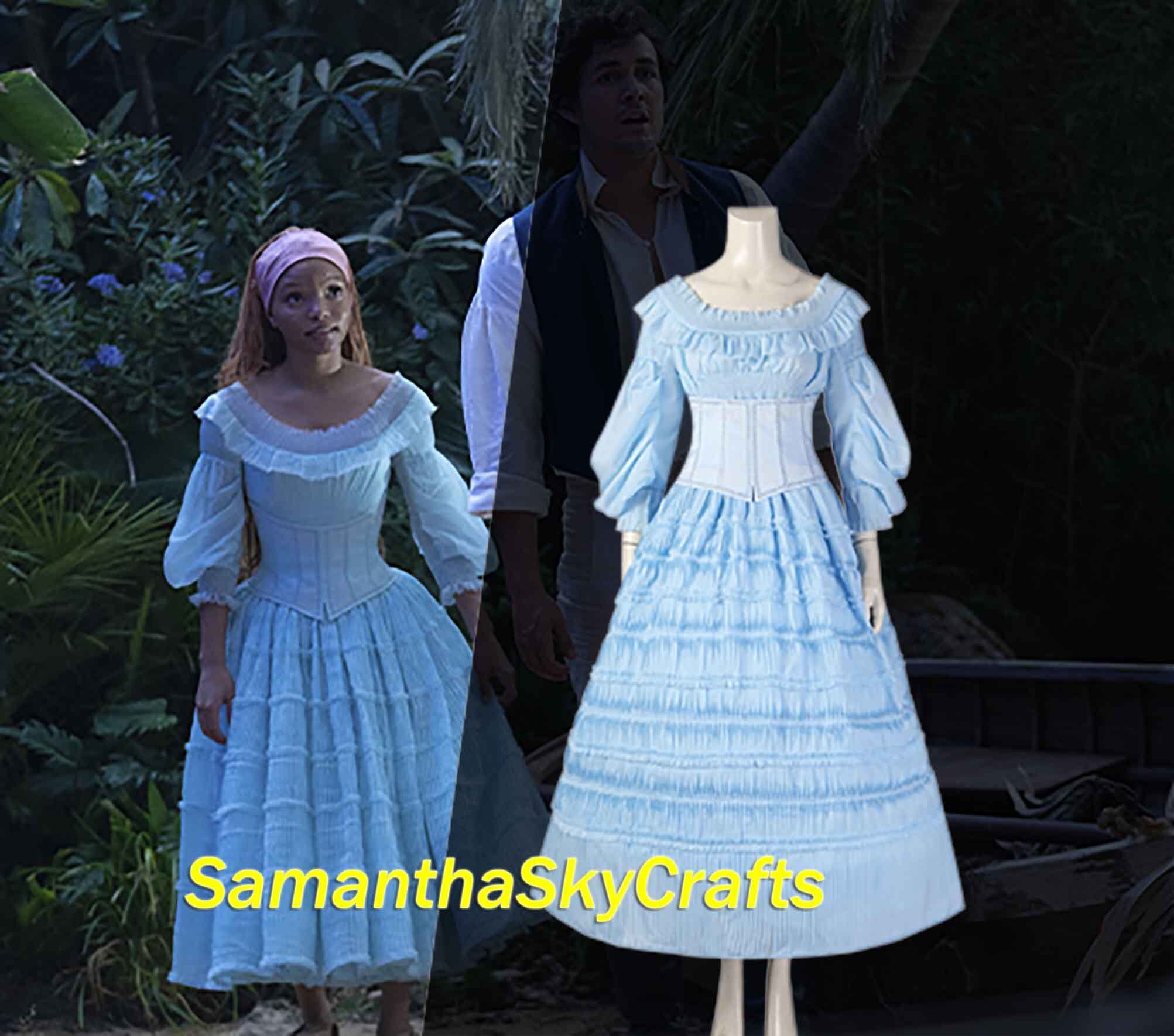 Ariel The Little Mermaid Human Blue Dress