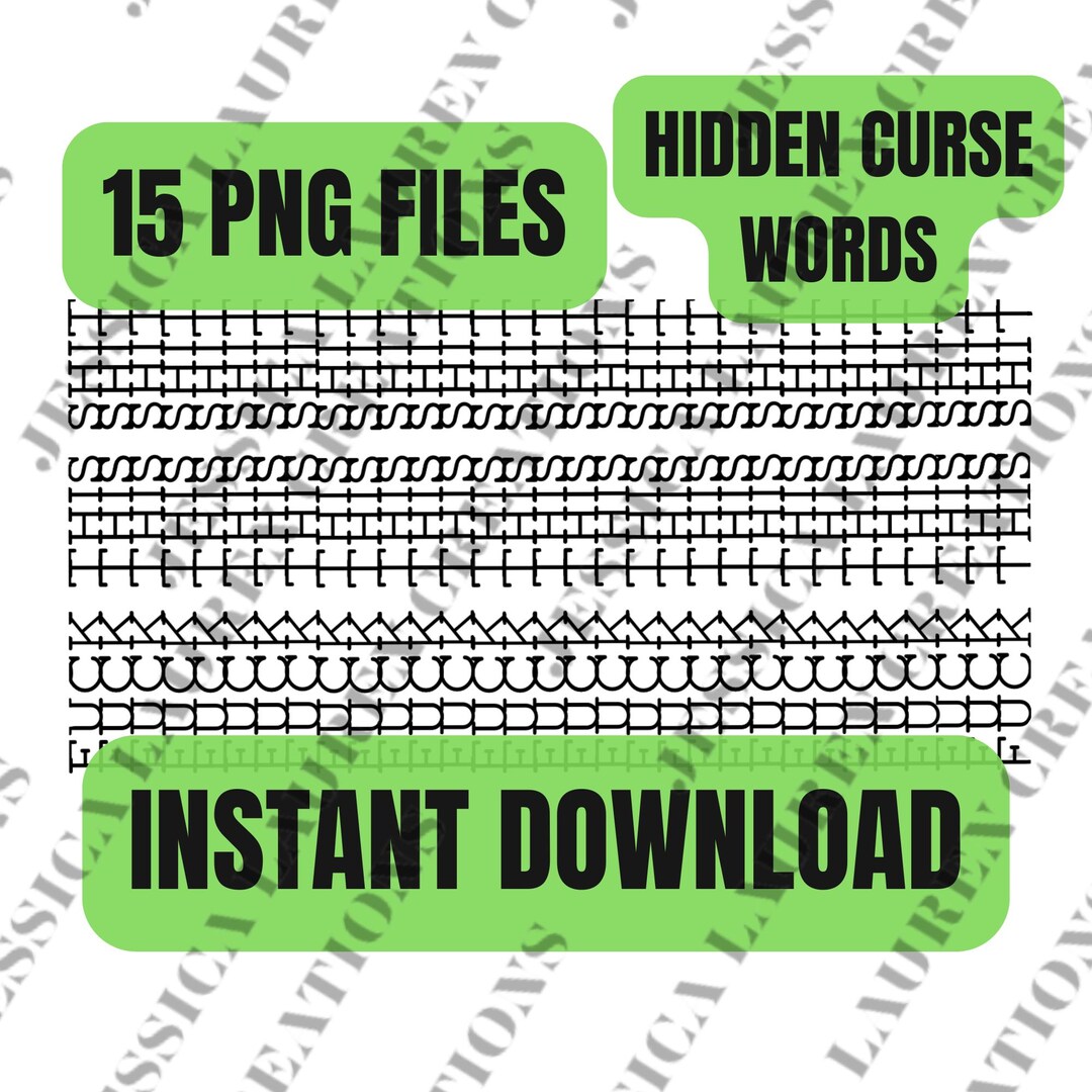 Hidden Curse Words PNG, 15 Designs (instant Download) - Etsy
