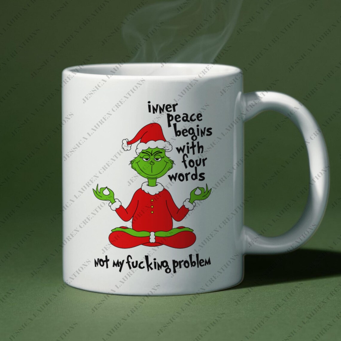 Grinch Not My Problem Christmas PNG, Funny Clipart (digital Download ...