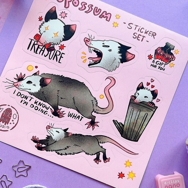 Furry Possum Sticker - Etsy UK