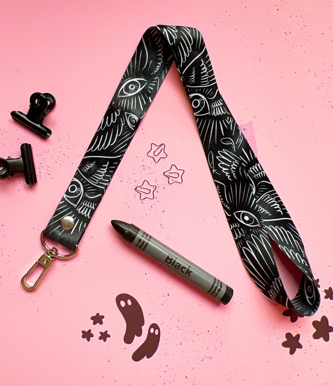 Biblically Accurate Angels Black Lanyard Creepy Scp Angel Id Holder ...