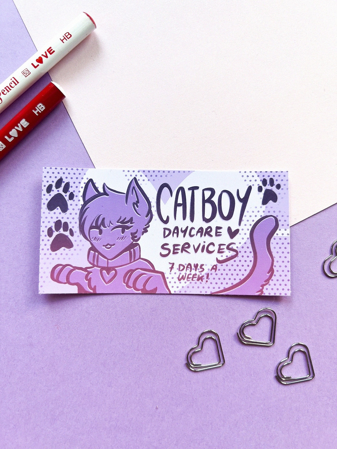 Catboy Daycare Services Sticker - Handmade Matte Vinyl - Etsy