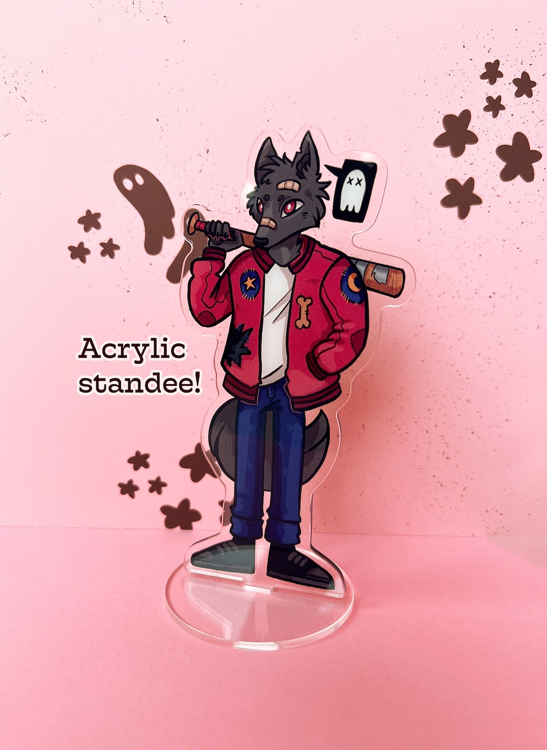 Acrylic Standee Wolf With a Baseball Bat Batter Wolves Furry Anthro ...