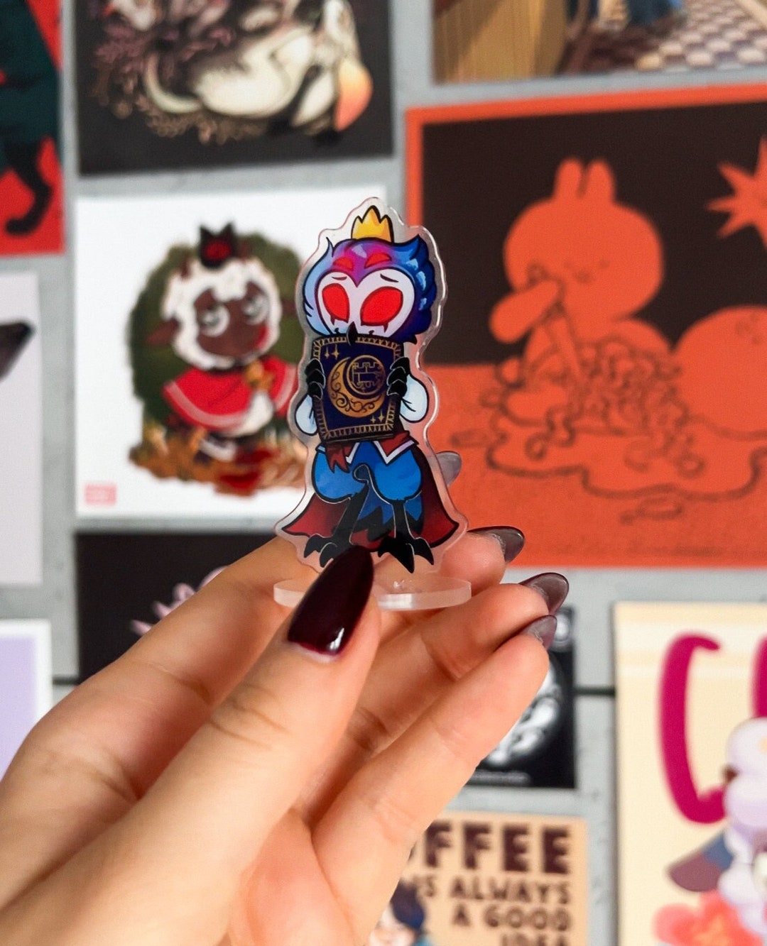 Baby Stolas Tiny Acrylic Standee Figure Helluva Boss Owl Demon Goeisha ...