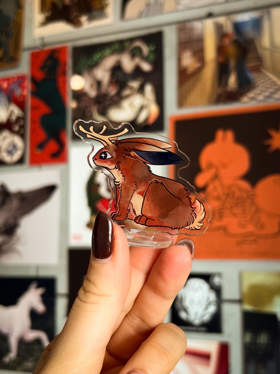 Jackalope Small Acrylic Standee | Cryptid Figure - Etsy