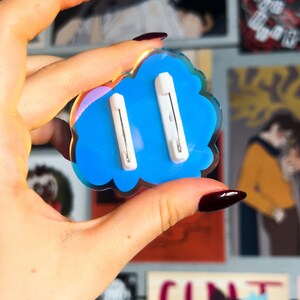 Stolas Rainbow Holo Pin Helluva Boss Holographic Acrylic Pin Pins Owl ...