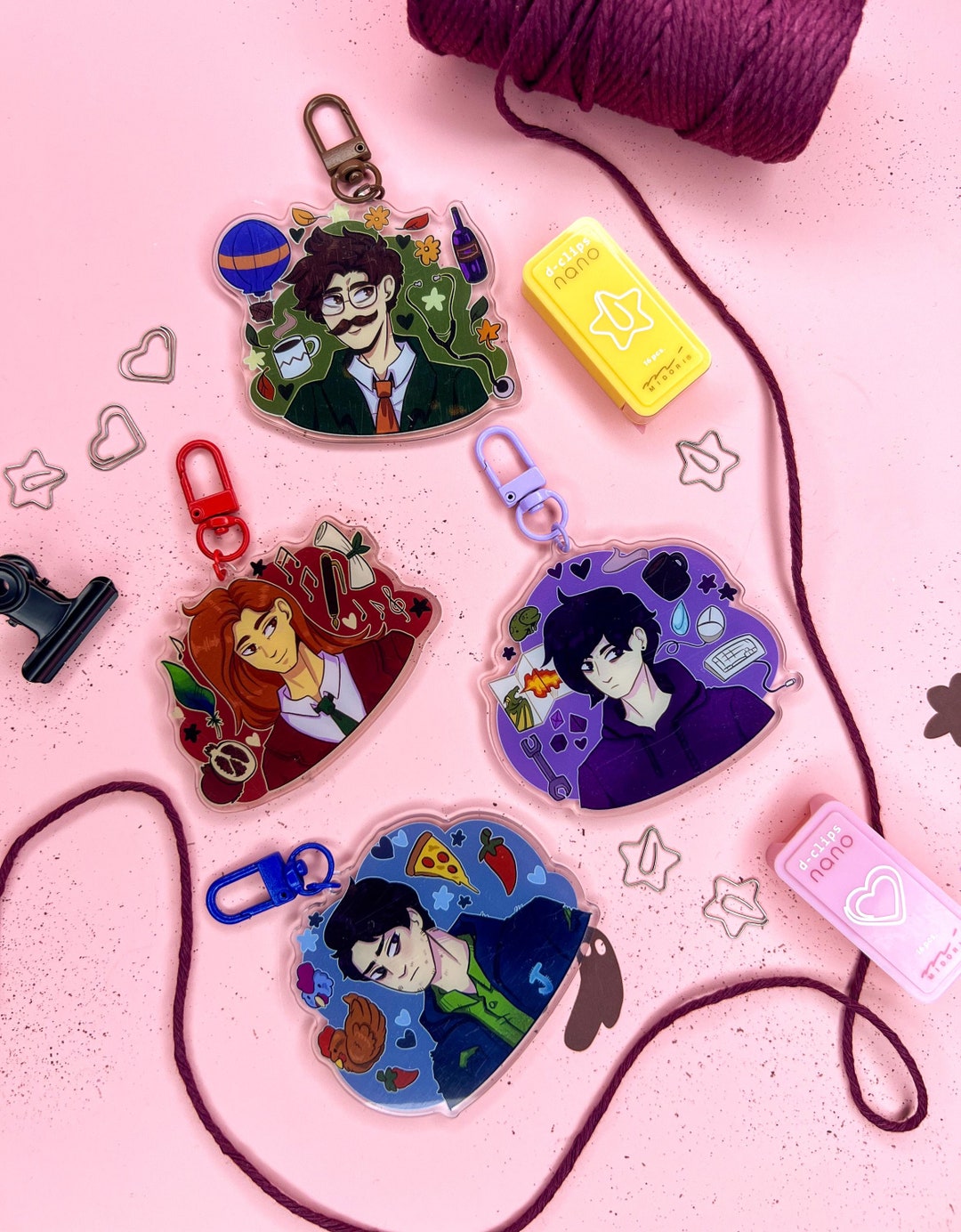 Stardew Valley - Acrylic Keychains - Harvey - Sebastian - Elliot ...