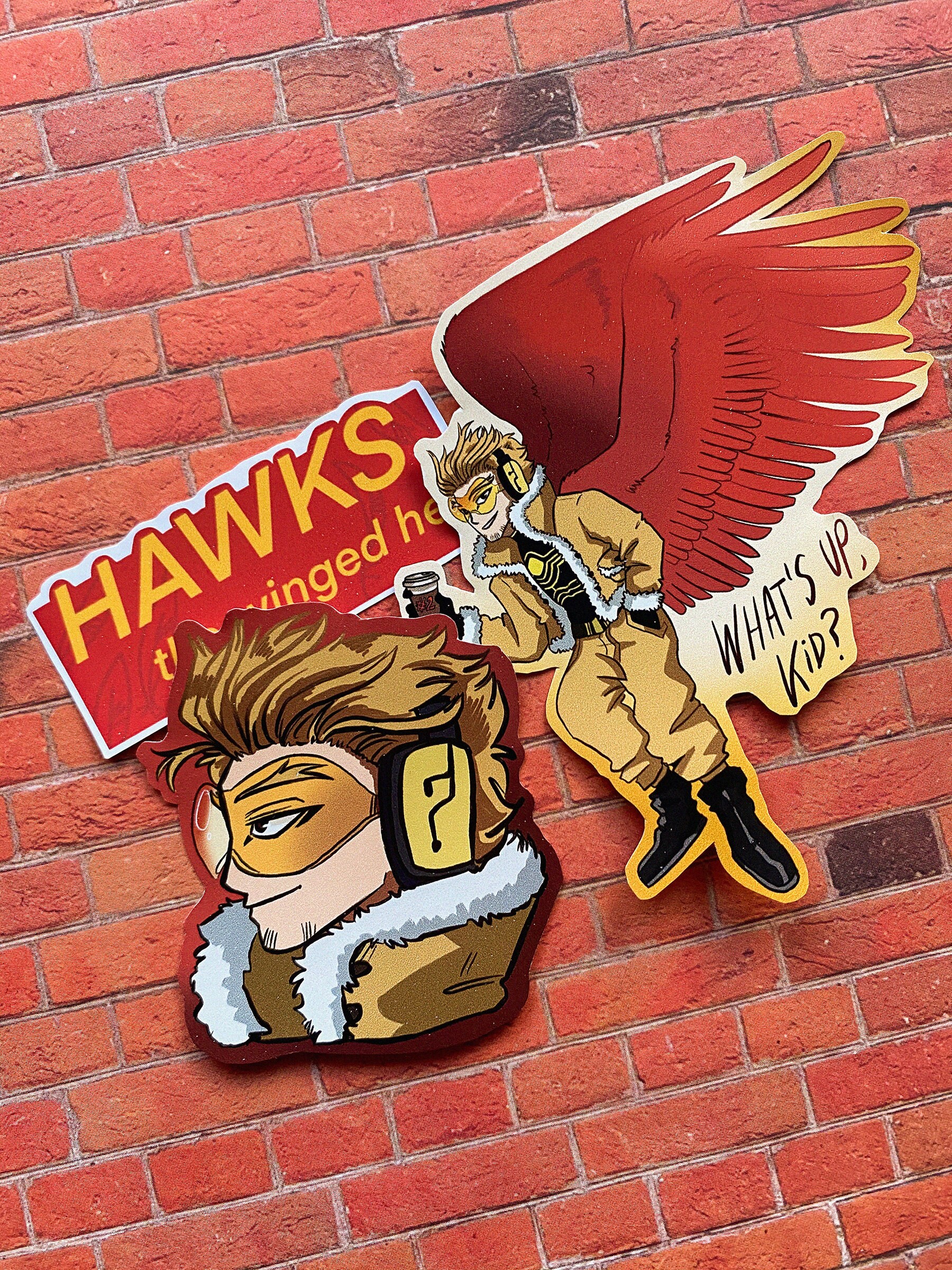 Hawks Vinyl Sticker Set Bnha Boku No Hero Academia My - Etsy