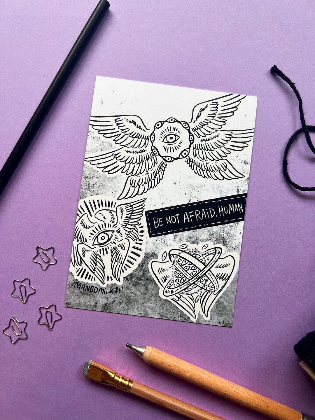 Biblical Accurate Angels Print Mini Poster Cryptid Cryptic Creepy Angel ...