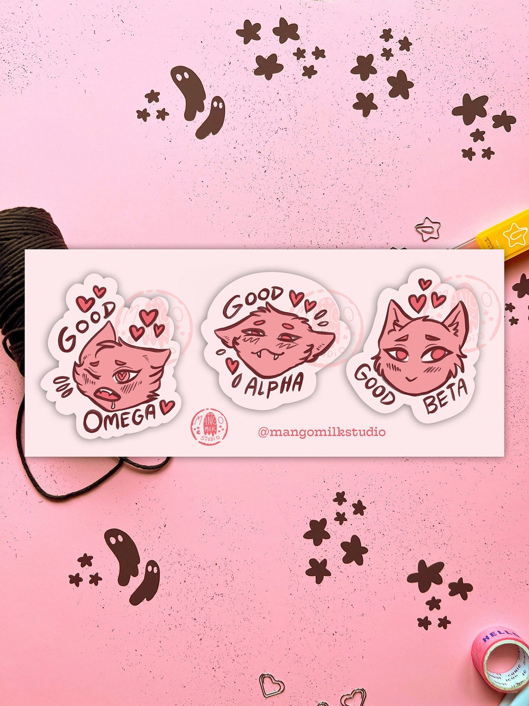 Good Alpha Beta and Omega - Omegaverse Stickers | Fanfiction - Sticker ...