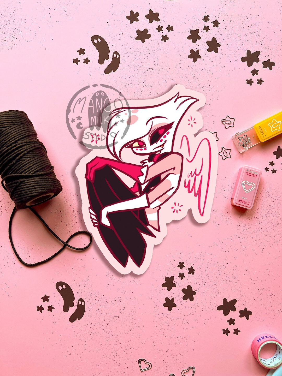 Angel Dust With Wings Vinyl Sticker Poison Animation Spider Fan Art ...