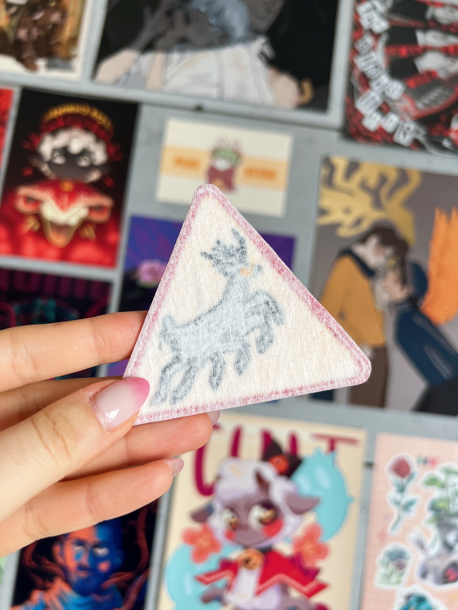 Cryptid Deer Warning Embroidered Patch | Paranormal - Scp - Patches ...