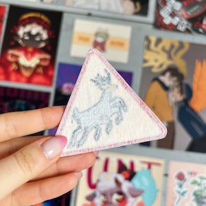 Cryptid Deer Warning Embroidered Patch | Paranormal - Scp - Patches ...