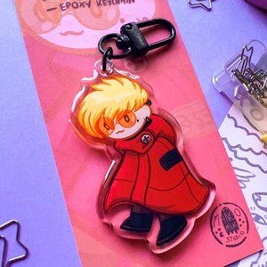 Vash Chibi Epoxy Keychain Cute Trigun Anime Vashwood - Etsy