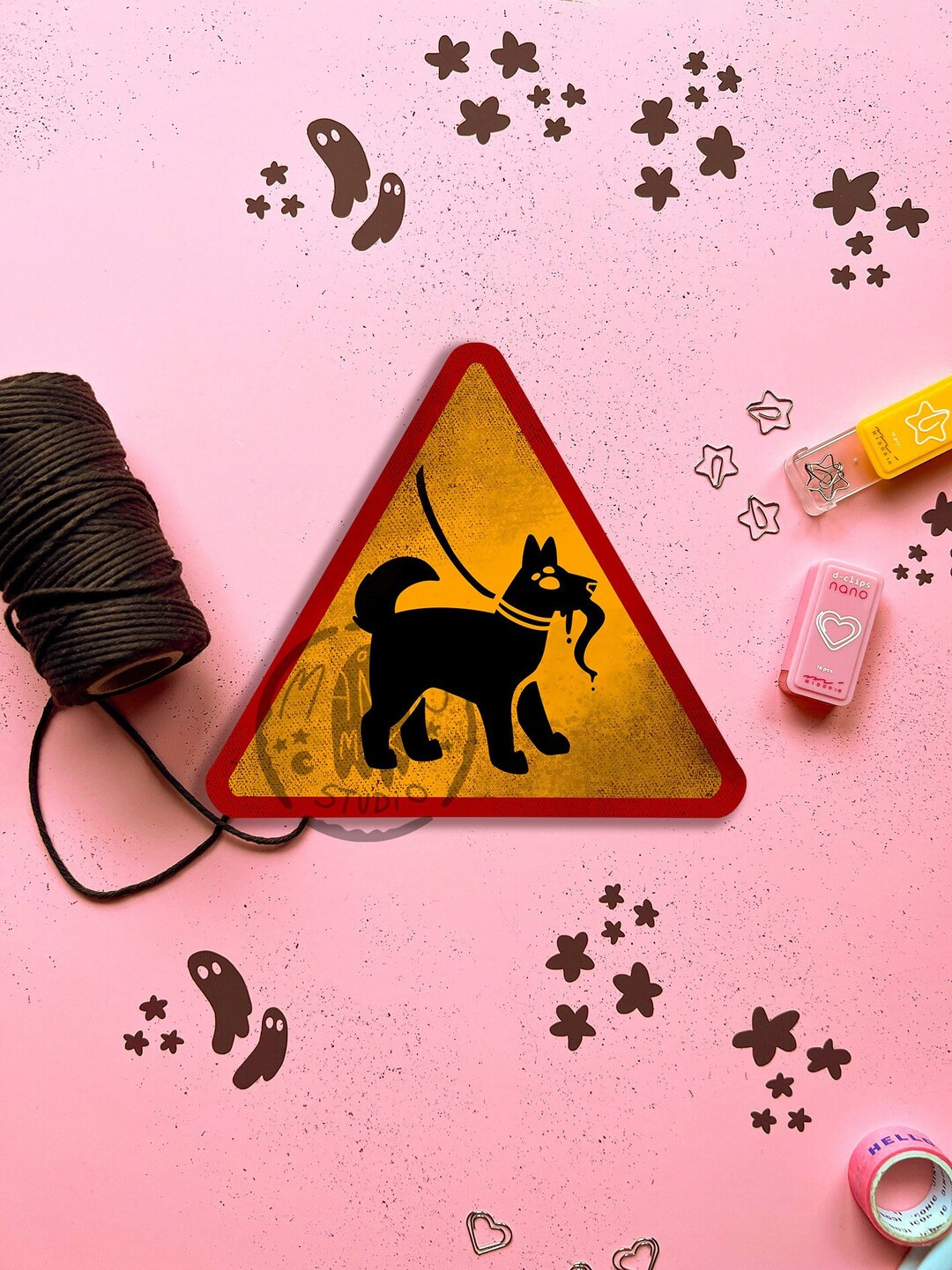 Cryptid Creepy Dog Warning Sign - Vinyl Sticker | Scp- Paranormal ...