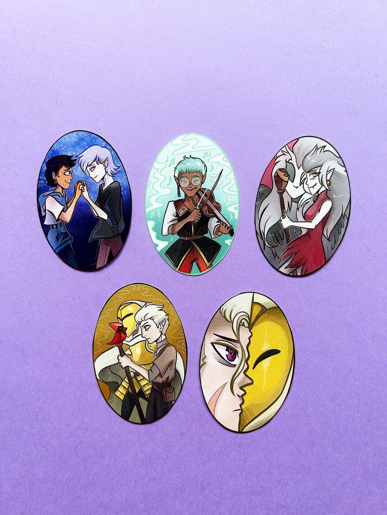 The Owl House Vinyl Oval Stickers Toh Luz Noceda Amity - Etsy