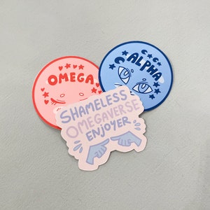 Shameless Omegaverse Enjoyer Sticker Omega Alpha Beta Fanfiction Fanfic ...
