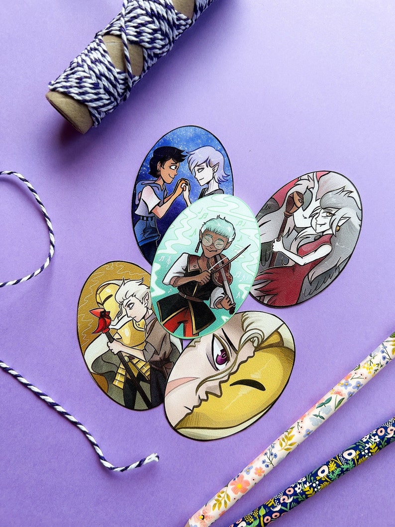 The Owl House Vinyl Oval Stickers Toh Luz Noceda Amity - Etsy