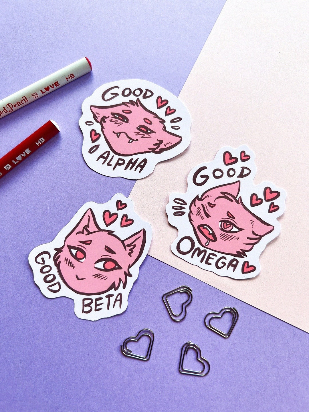 Good Alpha Beta and Omega Omegaverse Stickers Fanfiction Sticker Fanfic ...