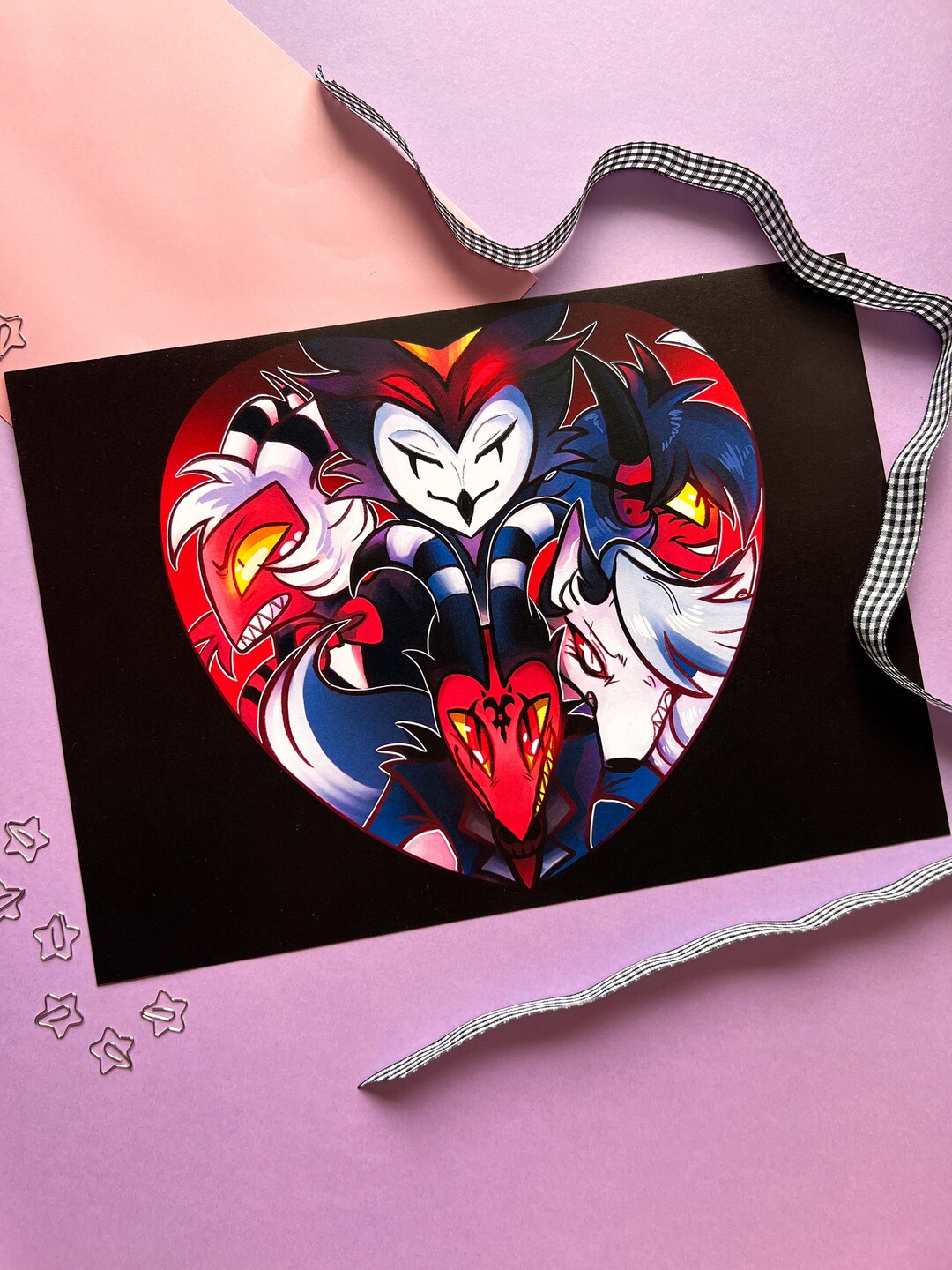 Helluva Boss Full Crew IMP Print Poster Illustration Blitz Stolas Luna ...