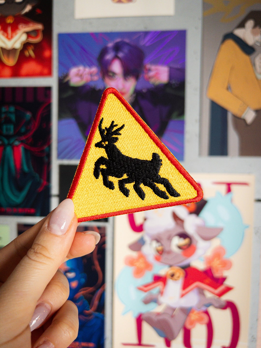 Cryptid Deer Warning Embroidered Patch | Paranormal - Scp - Patches ...