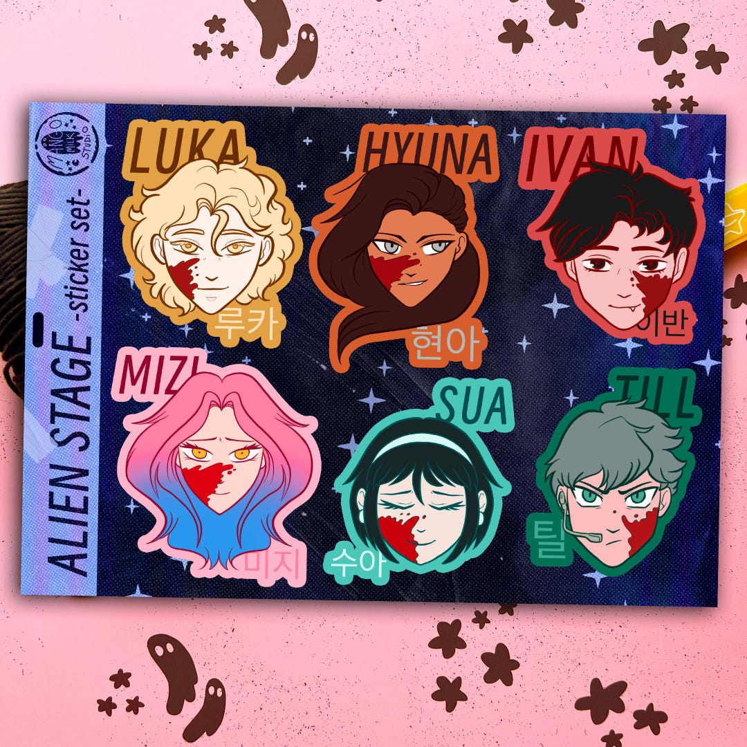 Alien Stage Vinyl Sticker Set | Luka - Hyuna - Till - Ivan - Mizi - Sua ...